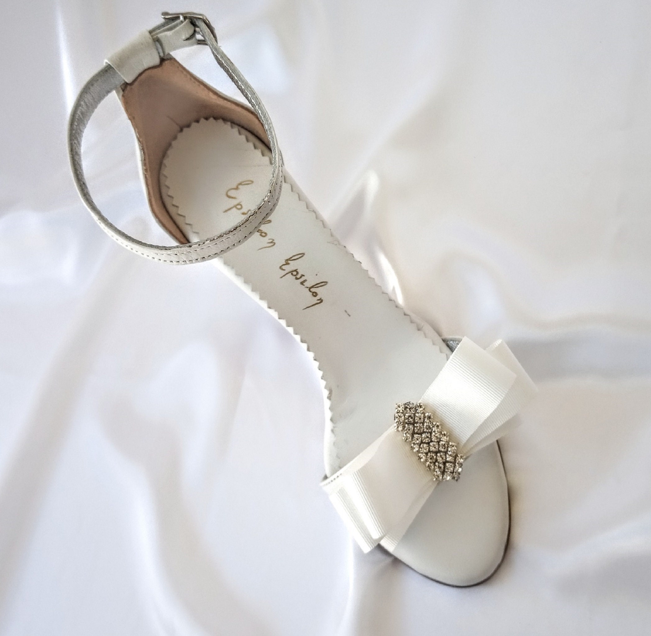 Wedding Shoes for Bride/ Bridal Leather Sandals/white High - Etsy UK
