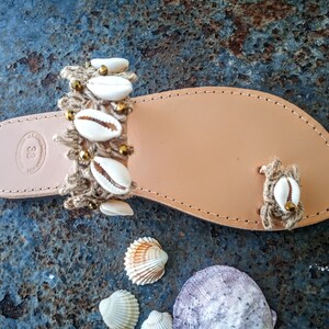Sea Shell Sandals/slides/wedding Sandals/handmade Shoes/leather Sandals ...