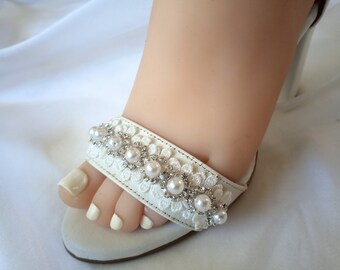 Open Toe Bridal Shoes - Etsy