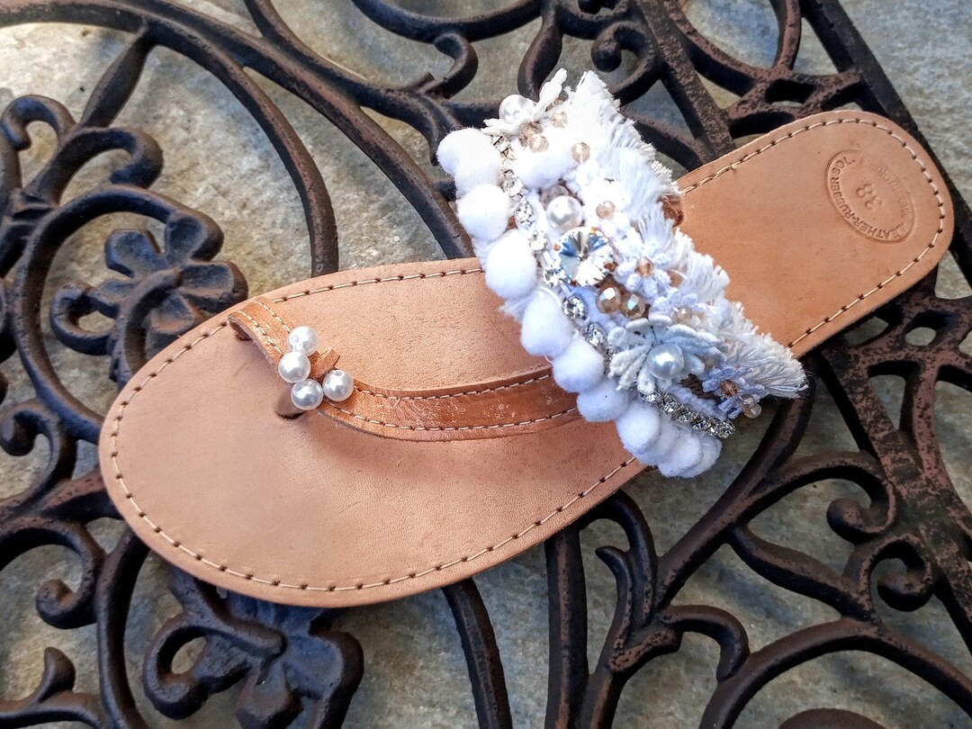 Wedding Sandals for Bride| White Lace Sandals| Bridal Wedding Shoes - Etsy