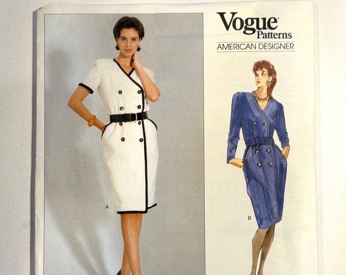 Vogue Patterns American Designer Oscar De La Renta Misses Couture Dress ...