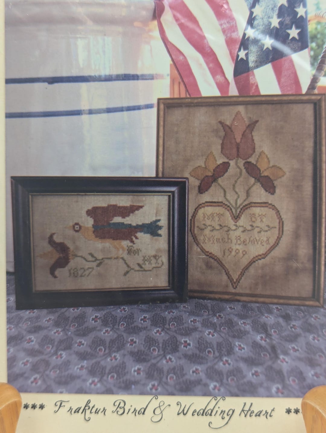 Heartstring Samplery Fraktur Bird and Wedding Heart Stitch Count 110x60 ... Heartstring Samplery Fraktur Bird and Wedding Heart Stitch Count 110x60 ...