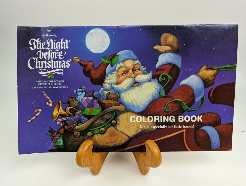 1988 Hallmark the Night Before Christmas Coloring Book Made Especially ...