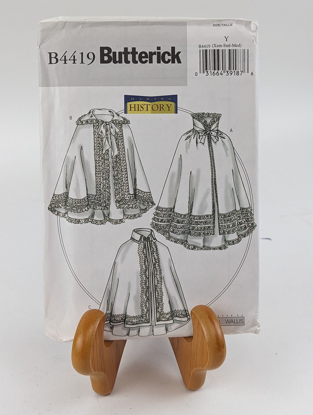Uncut Butterick Making History Pattern Cloaks B4419 Designed by Rachel ... Uncut Butterick Making History Pattern Cloaks B4419 Designed by Rachel ...