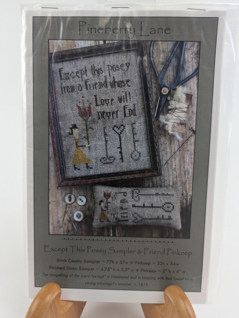Pineberry Lane Except This Posey Sampler & Friend Pinkeep Cross Stitch ...