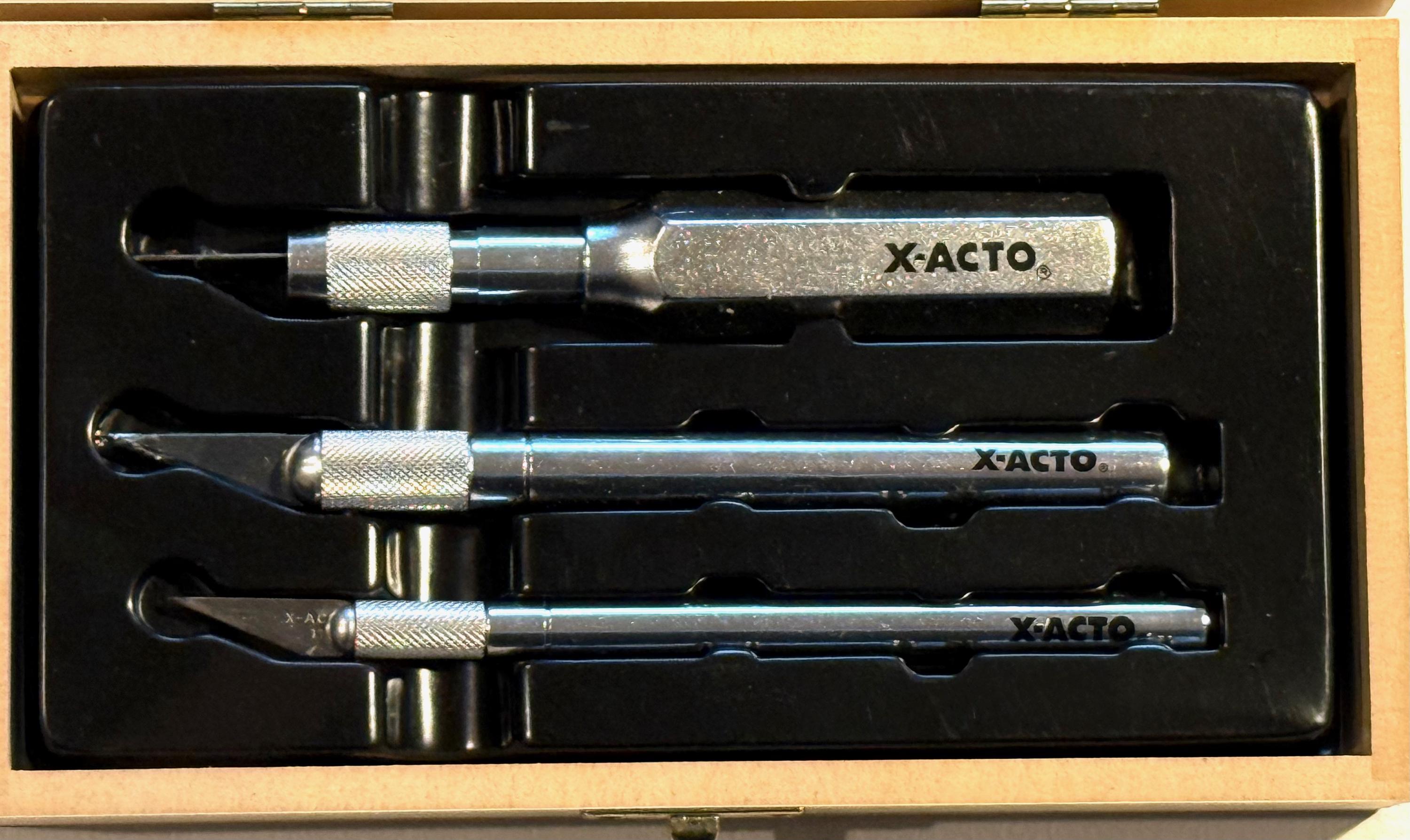 Xacto Knives and Blades in a Wooden Box (H) - Etsy