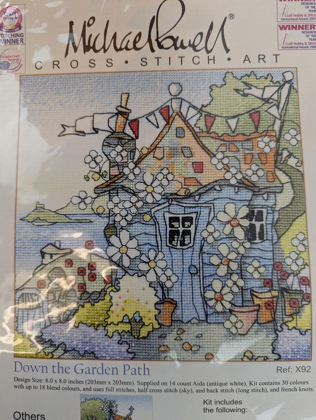 Michael Powell Cross Stitch Art Kit 2011 Down the Garden Path Cross ...