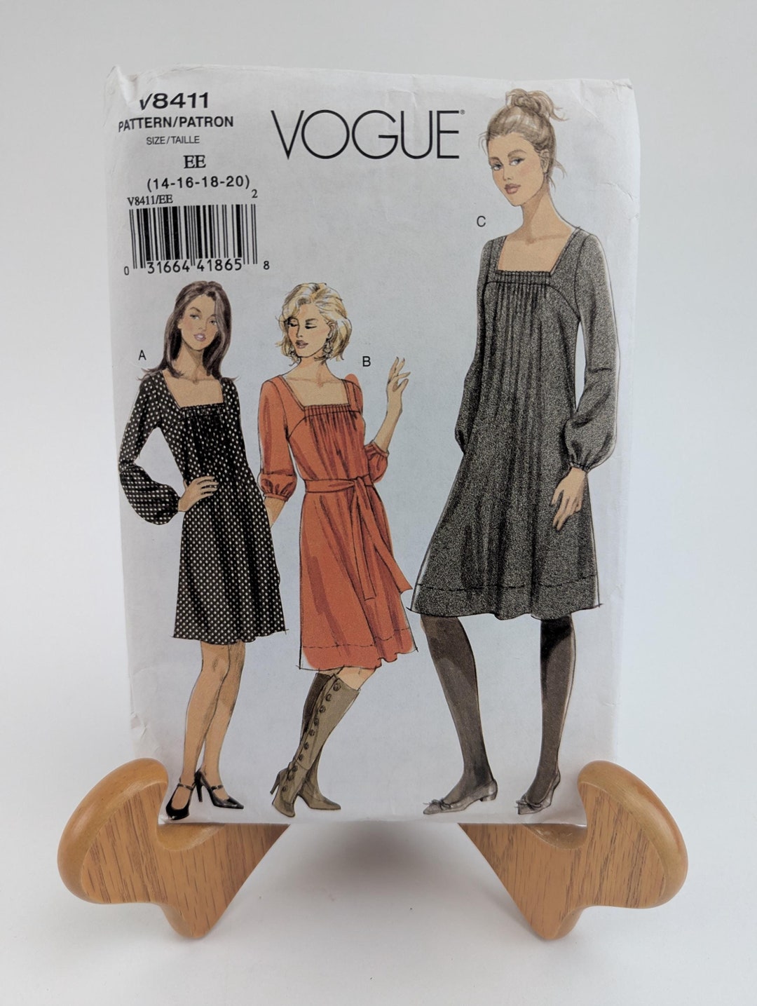 Vogue Uncut 2007 Pattern V8411 Size EE 14-16-18-20 Easy Y - Etsy