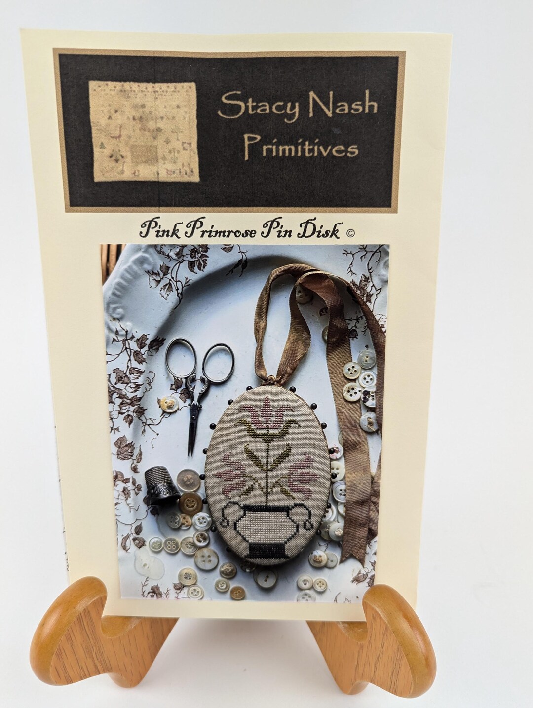 Stacy Nash Primitive Pink Primrose Pin Disk Pattern and Kit 2020 - Etsy