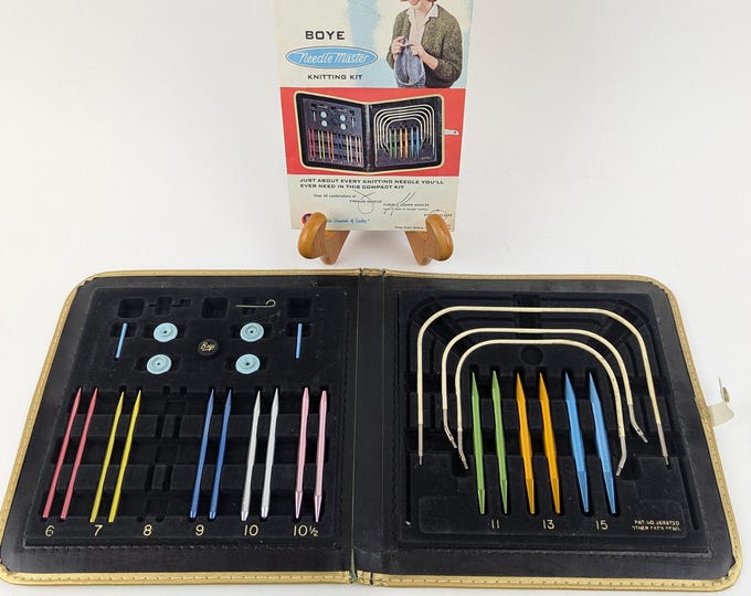 Retro Vintage Boye Needle Master Knitting Kit 360 T - Etsy