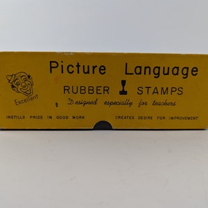 Vintage Picture Language Rubber Stamps Designed for Teachers Instills ...