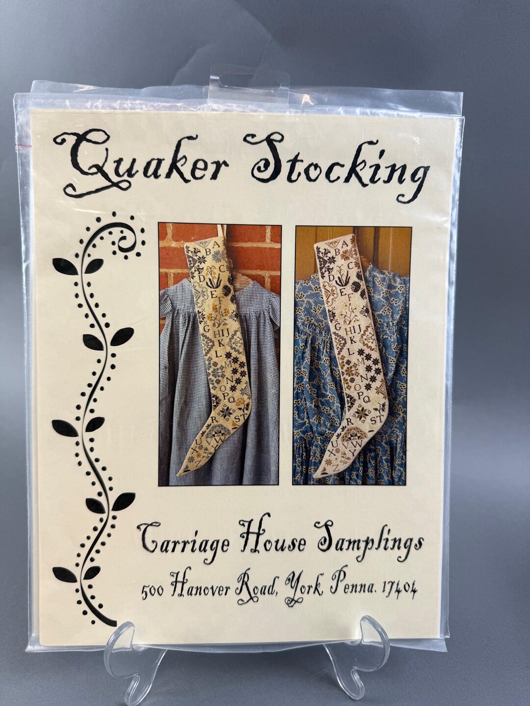 Carriage House Samplings Quaker Stocking Cross Stitch Pattern 2005 (V) - Etsy