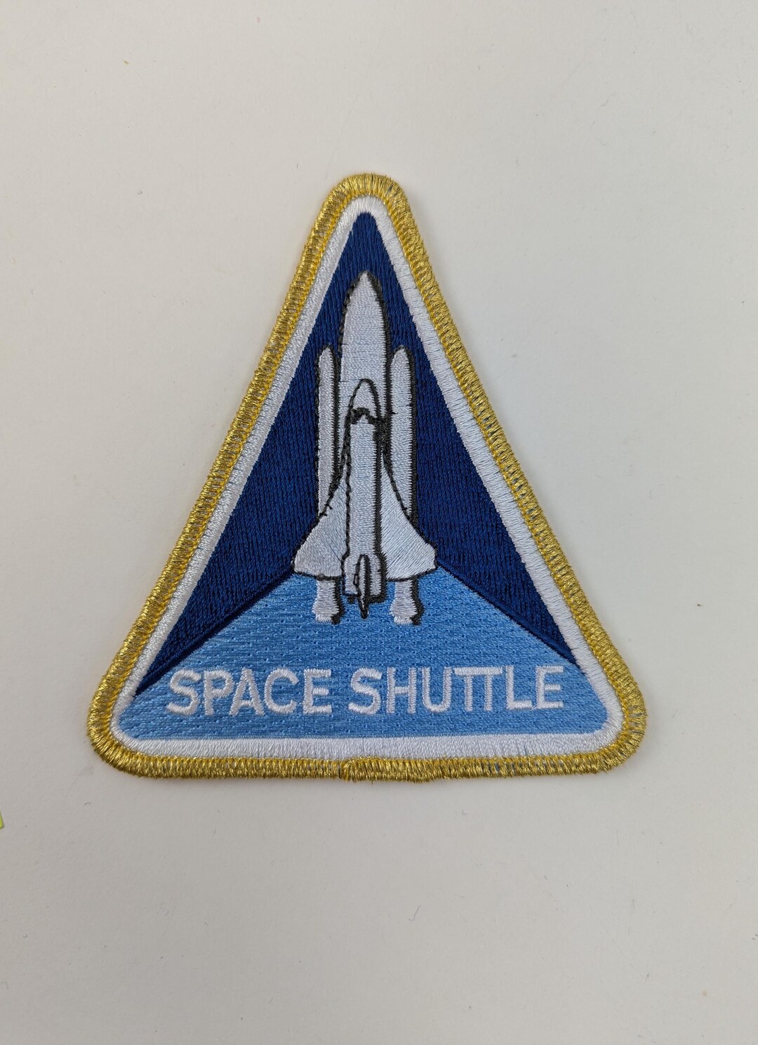 Vintage Embroidered NASA Space Shuttle Triangle Patch Approximate ...