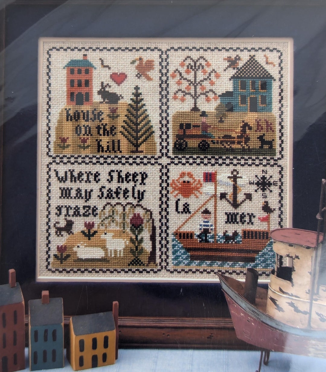 The Sampler Company Designs by Brenda Keyes Sampler Musings box Q - Etsy