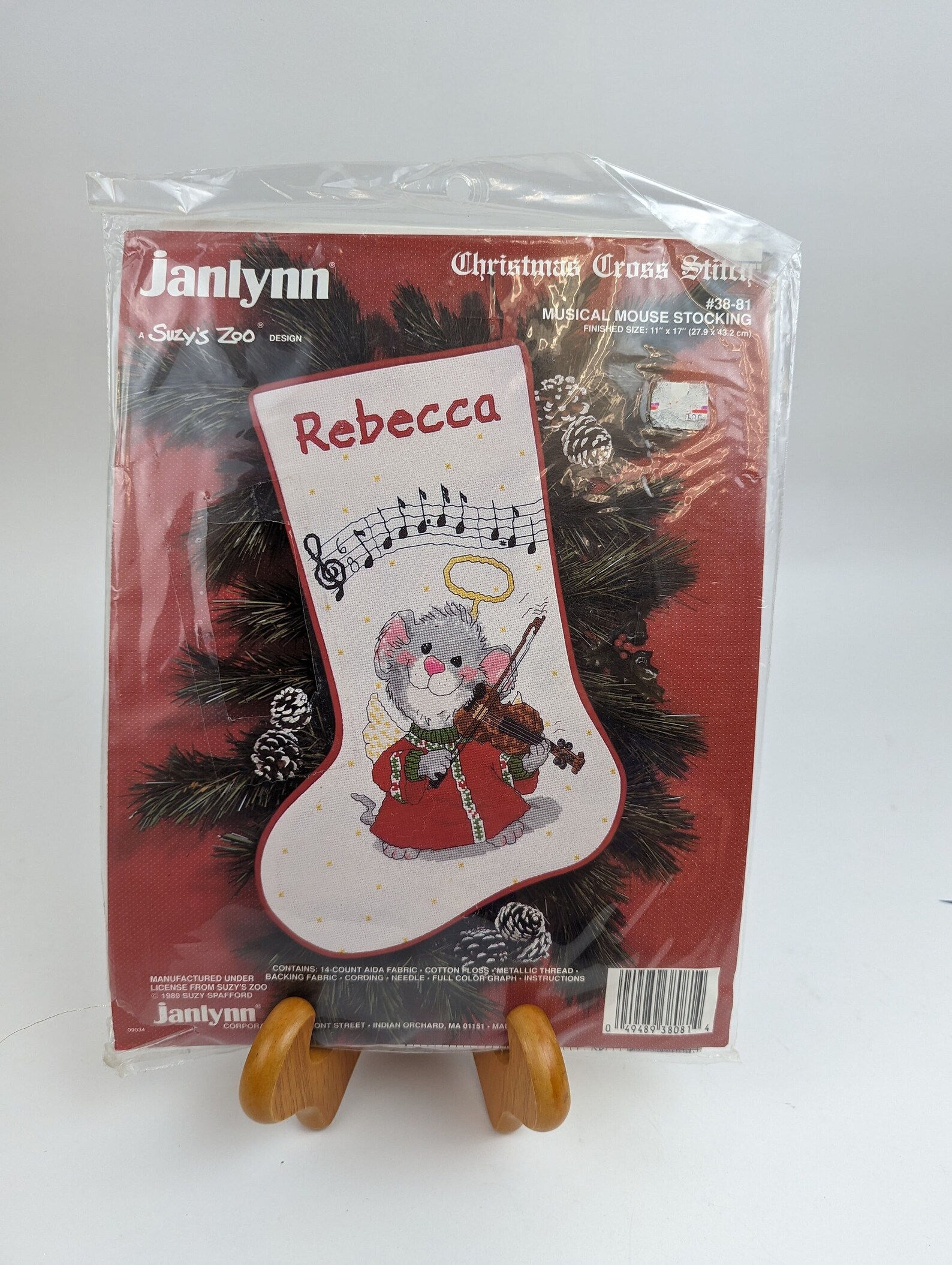Janlynn A Suzy's Zoo Design Christmas Cross Stitch #38-81 Musical Mouse ...