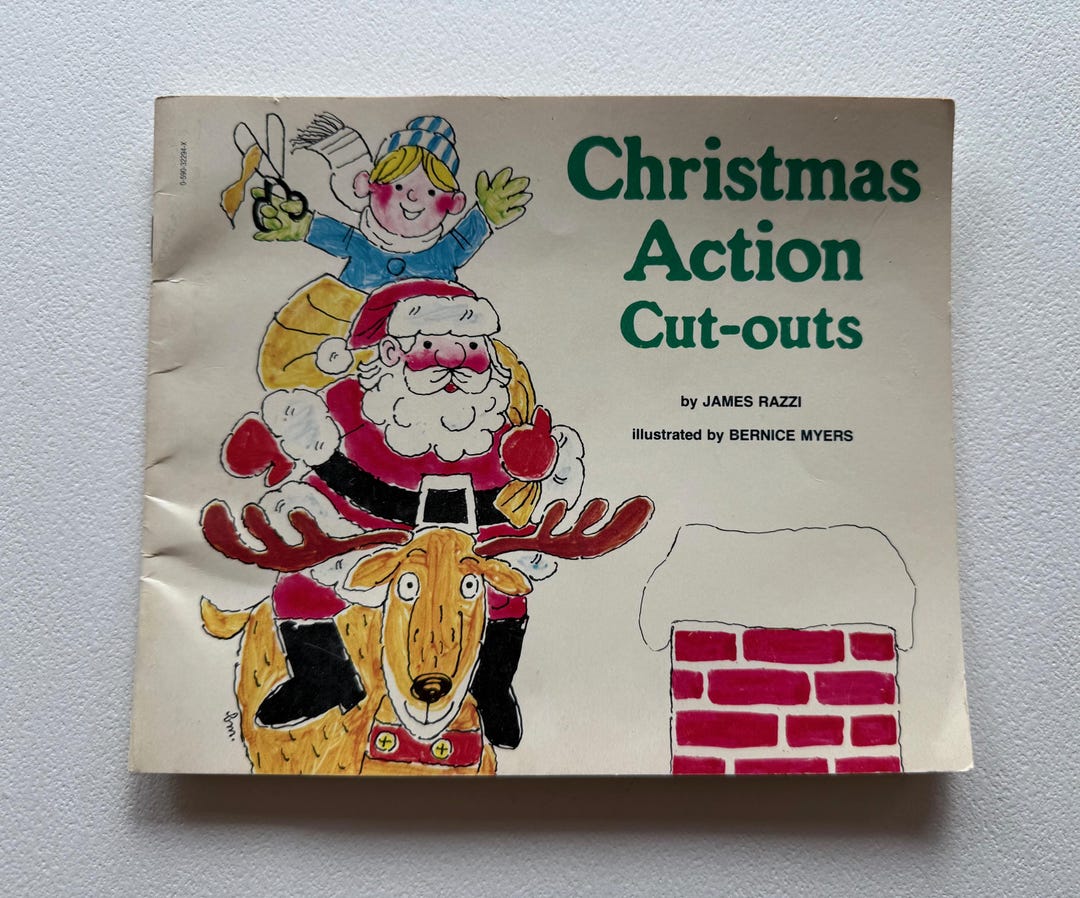 1981 Book Christmas Action Cut-outs by James Razzi From Scholastic Book ...
