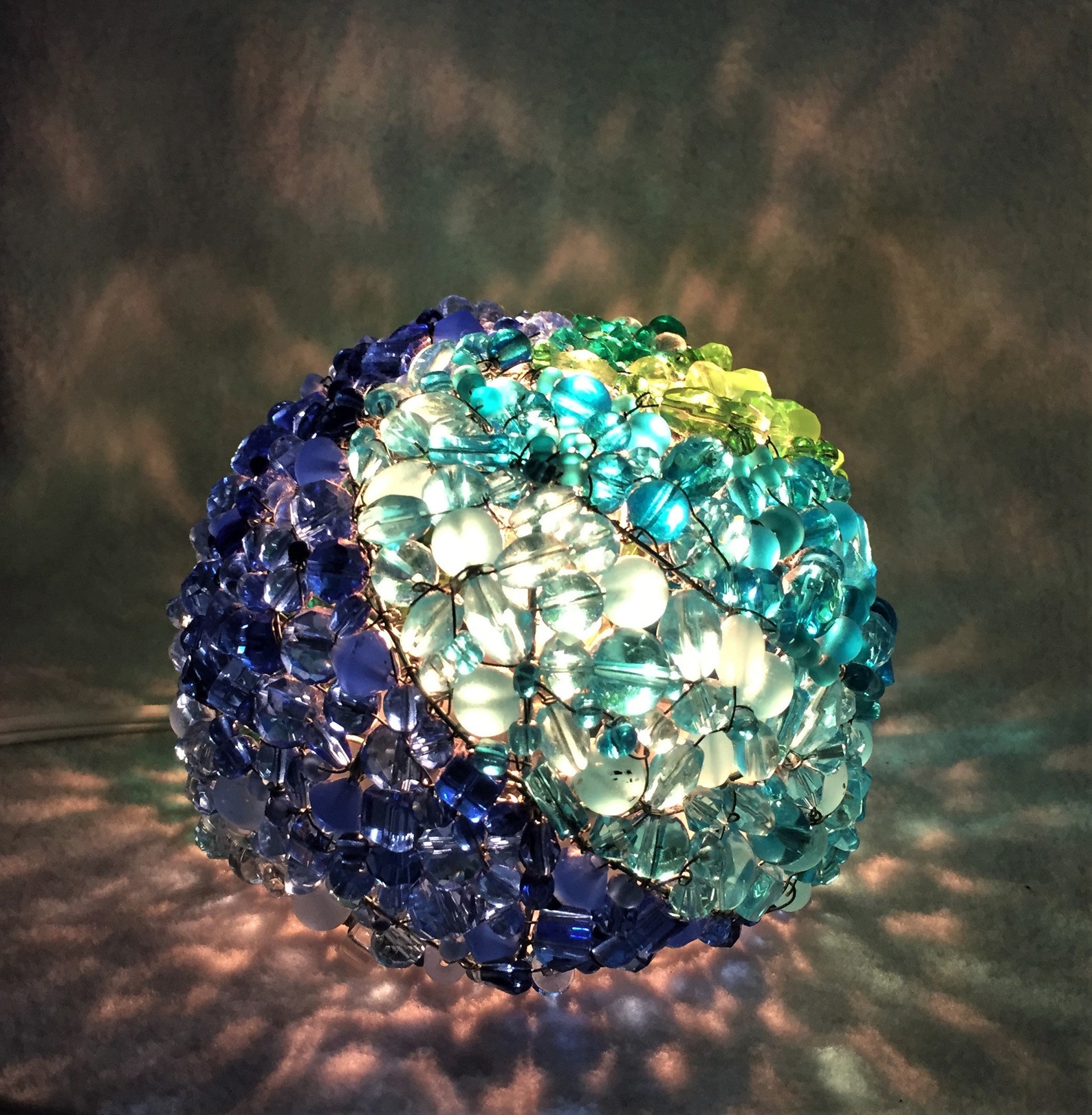 Swirl Multi Color Light/night Light/decorative Beaded Lighting | Etsy