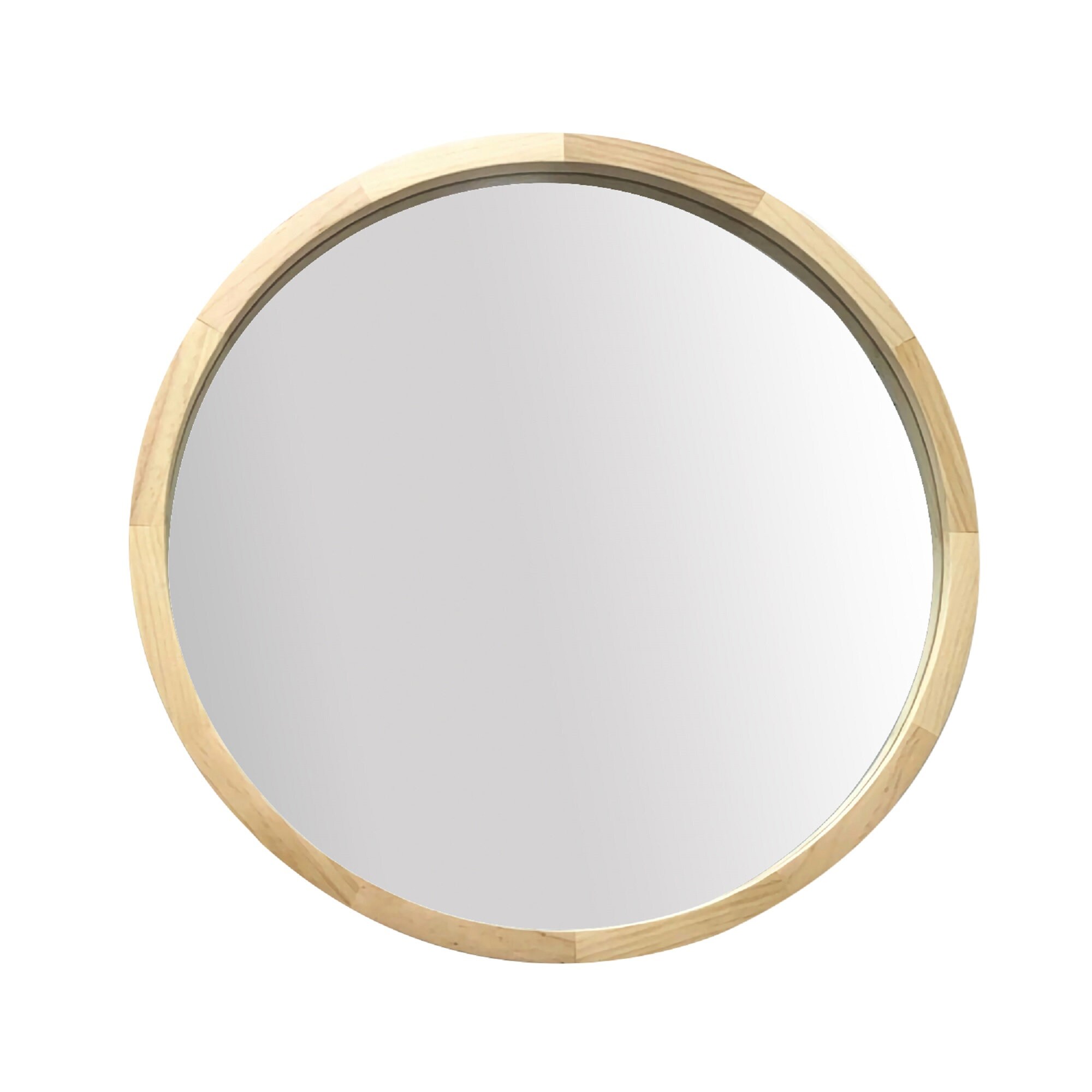 JIYUERLTD Round Mirrors 24inch Wall Mirrors Decorative Wood | Etsy