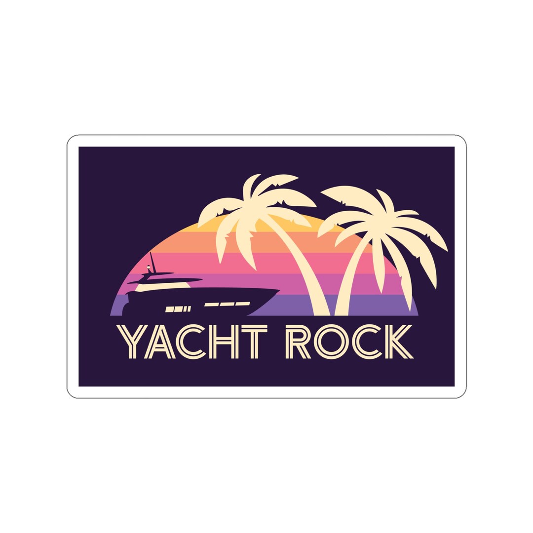 A Yacht Rock Sunset Sticker - Etsy