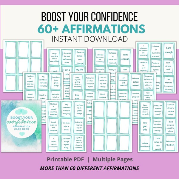 Affirmation Cards Printable - Etsy