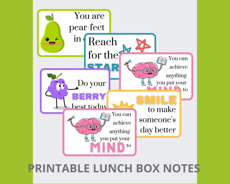80+ Lunch Box Notes for Kids, Positive Affirmations for Kids, Joke ...
