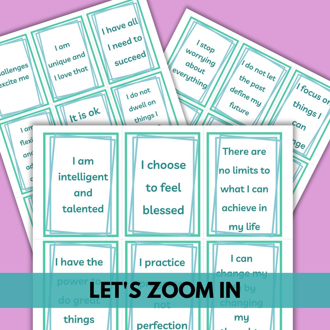 60 Affirmation Cards Printable Affirmation Cards Digital - Etsy