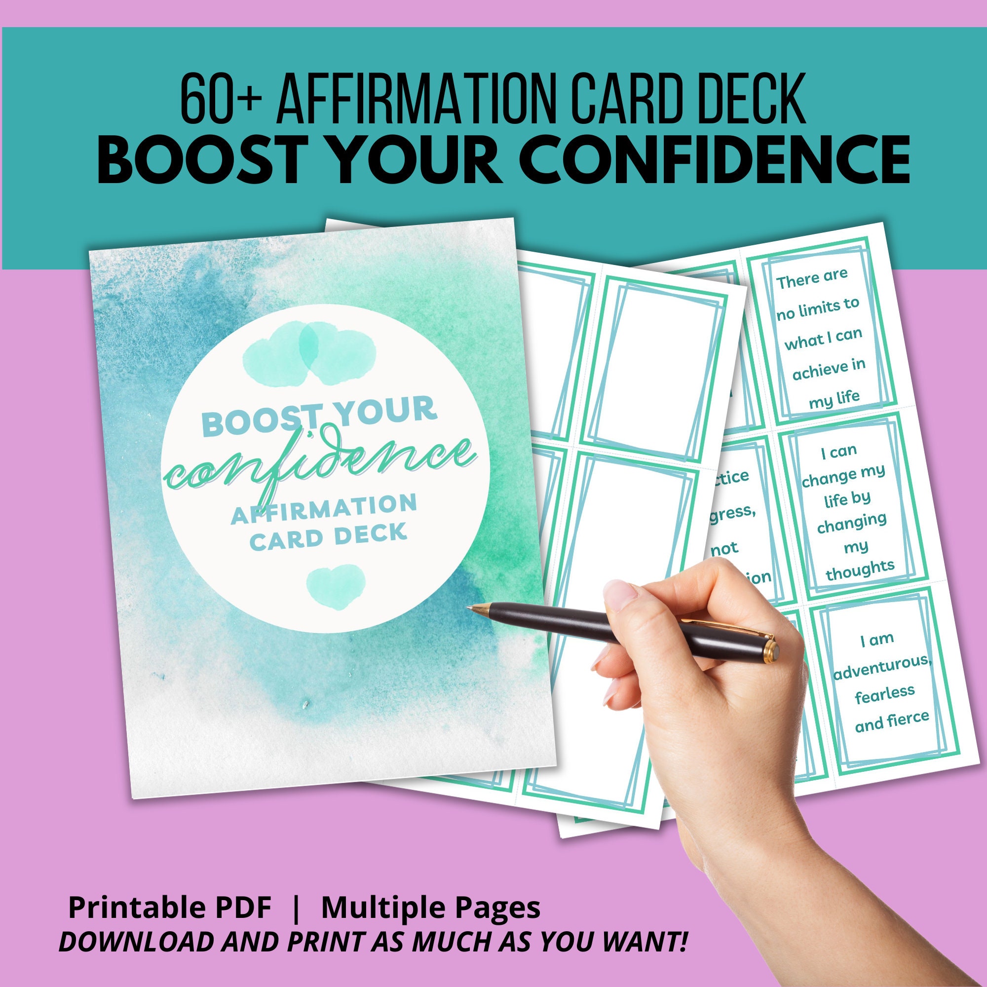60+ Affirmation Cards Printable, Affirmation Cards Digital Download ...