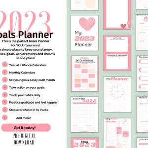 2023 Planner Printable: Diary and Calendar Monthly Weekly - Etsy