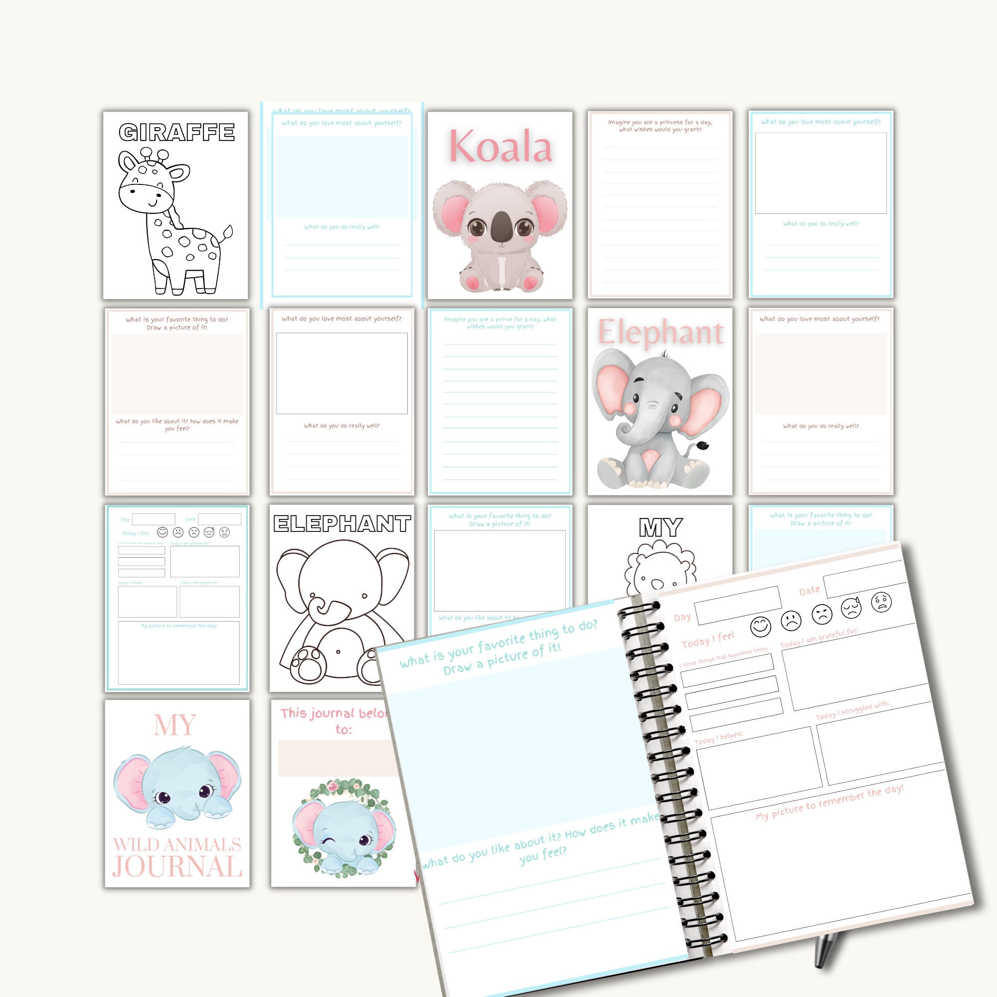 Kids Daily Journal | Printable Kids Journal | Printable Journal Pages ...
