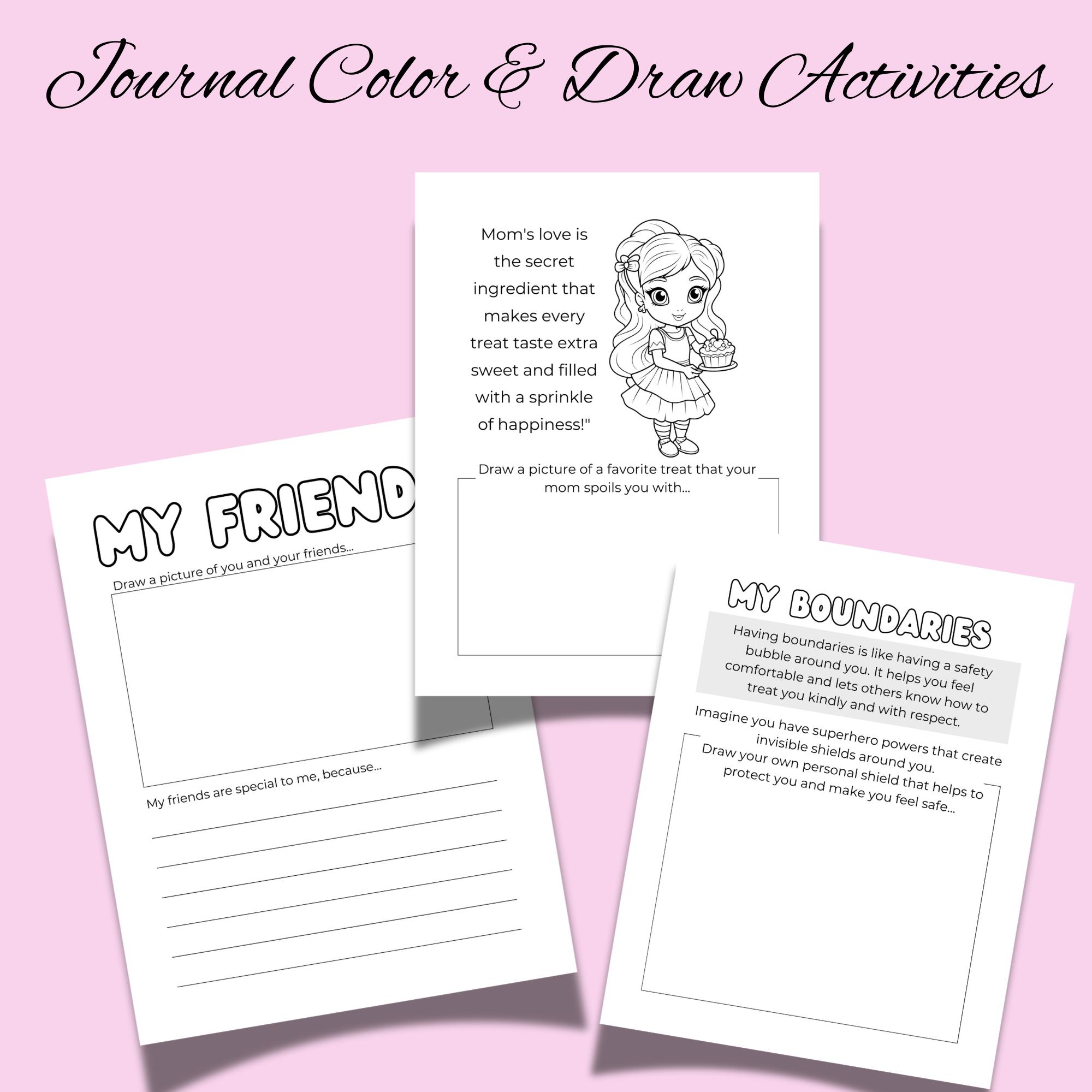 Children's Emotional Wellness Coloring Journal Activity Sheets ...