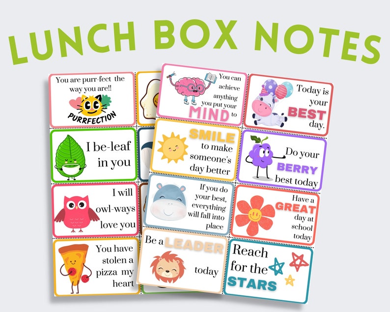 80+ Lunch Box Notes for Kids, Positive Affirmations for Kids, Joke ...