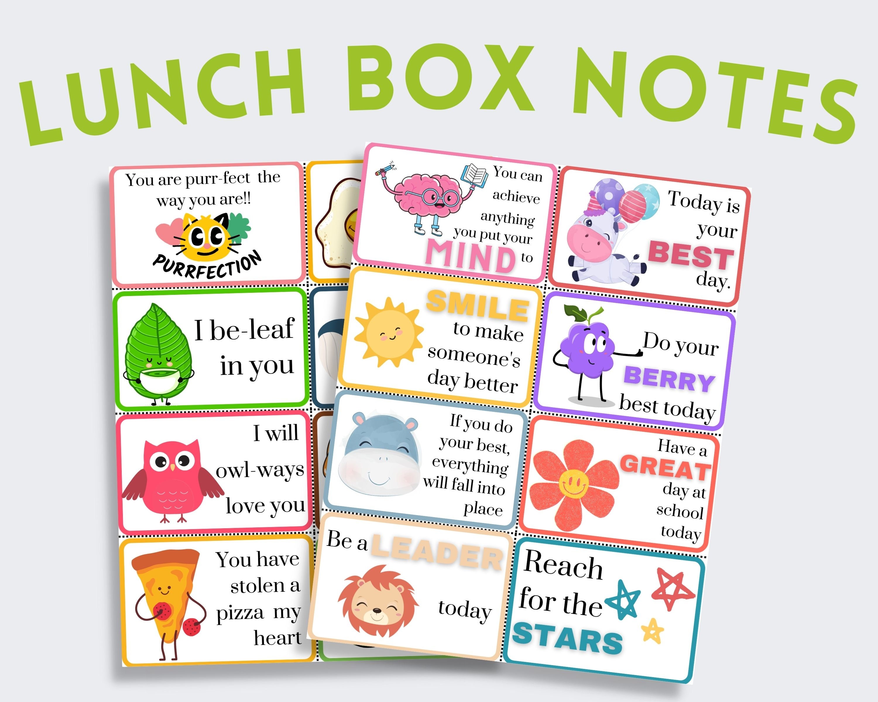 80+ Lunch Box Notes for Kids, Positive Affirmations for Kids, Joke ...