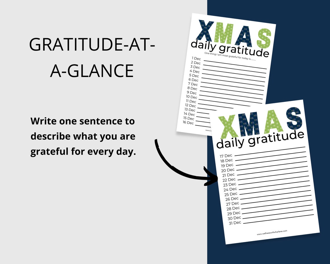 Gratitude Journal Printable Daily Printable Gratitude Sheet - Etsy