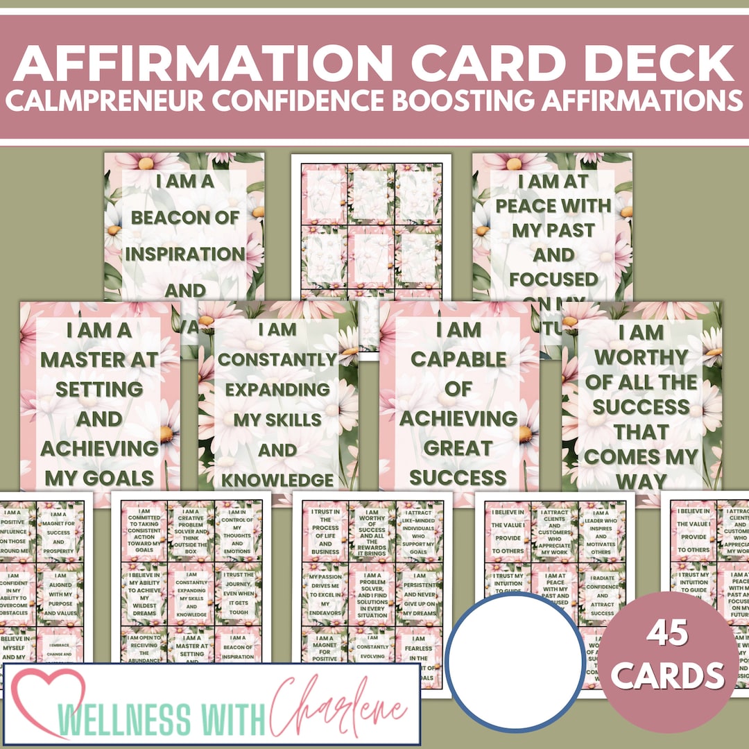 Affirmation Cards Printable, Entrepreneur Affirmations Digital Download ...