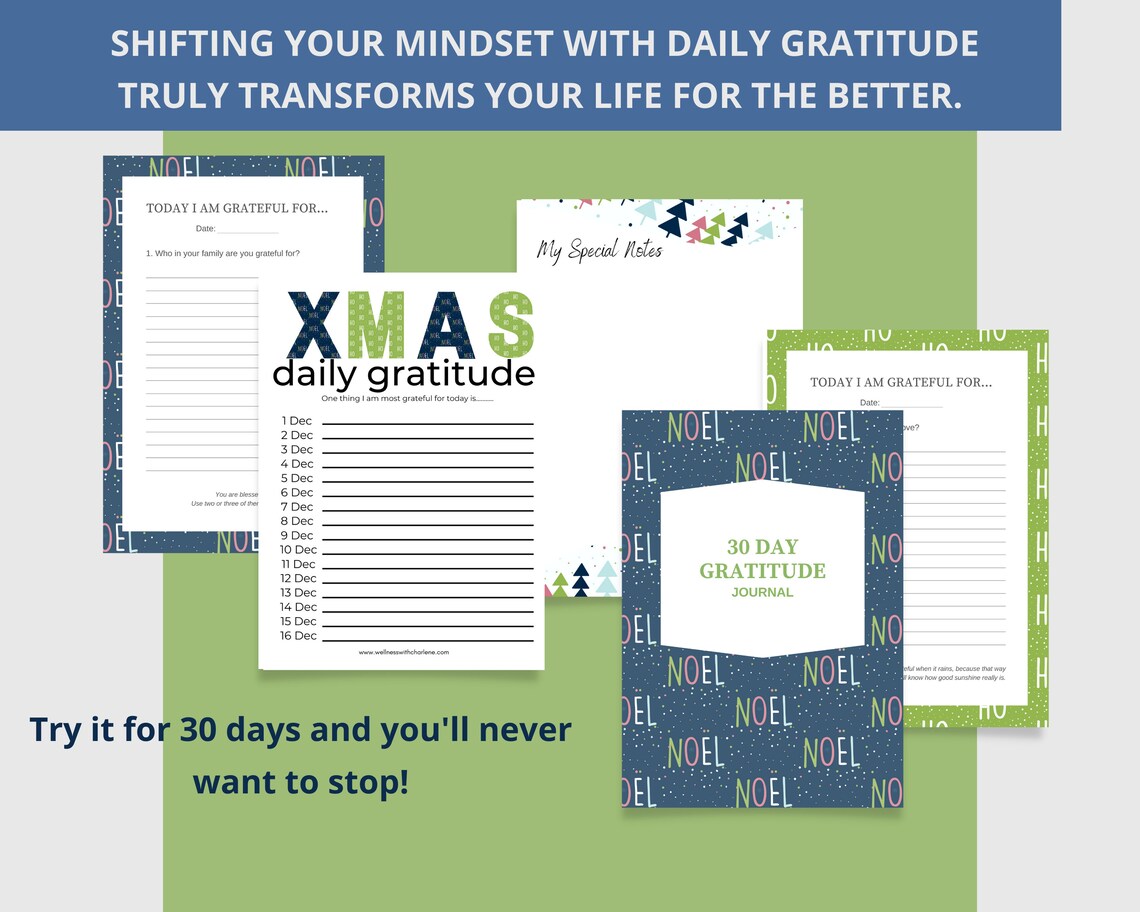 Gratitude Journal Printable Daily Printable Gratitude Sheet - Etsy