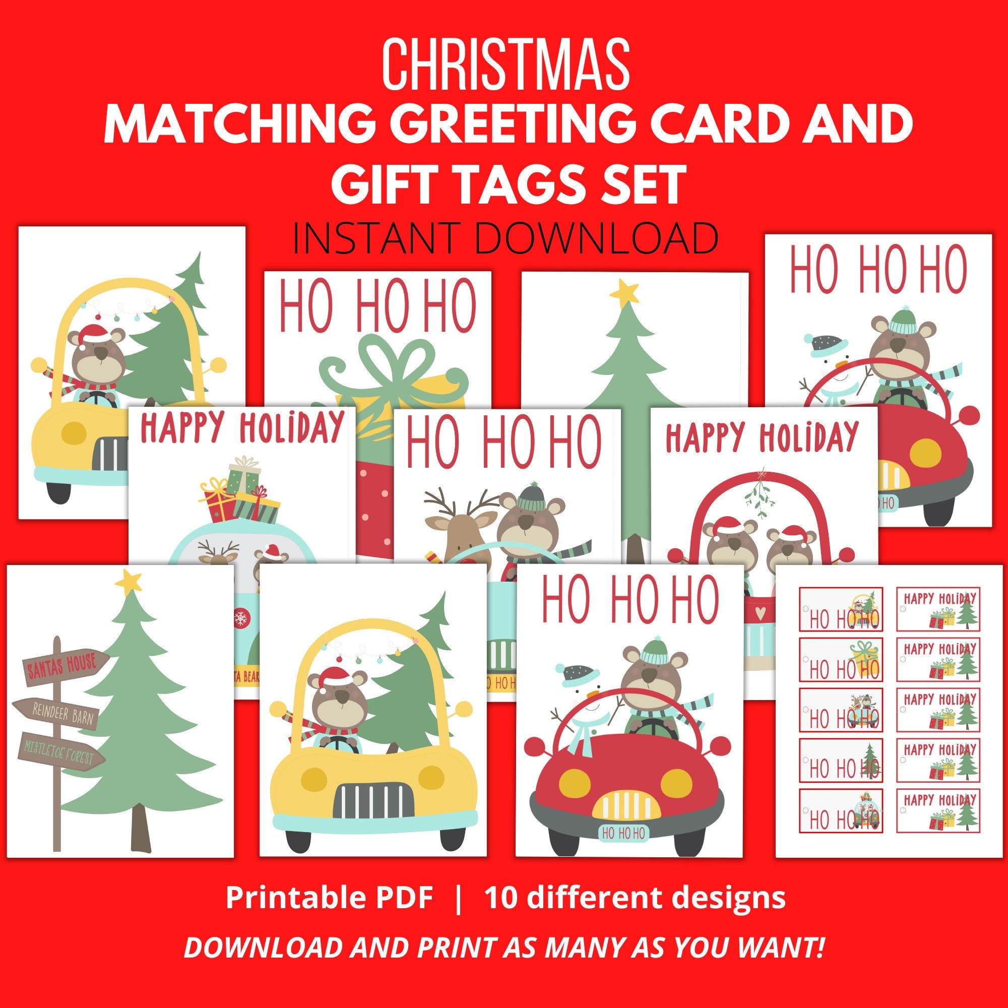 Christmas Printable Gift Tags Christmas Gift Labels - Etsy