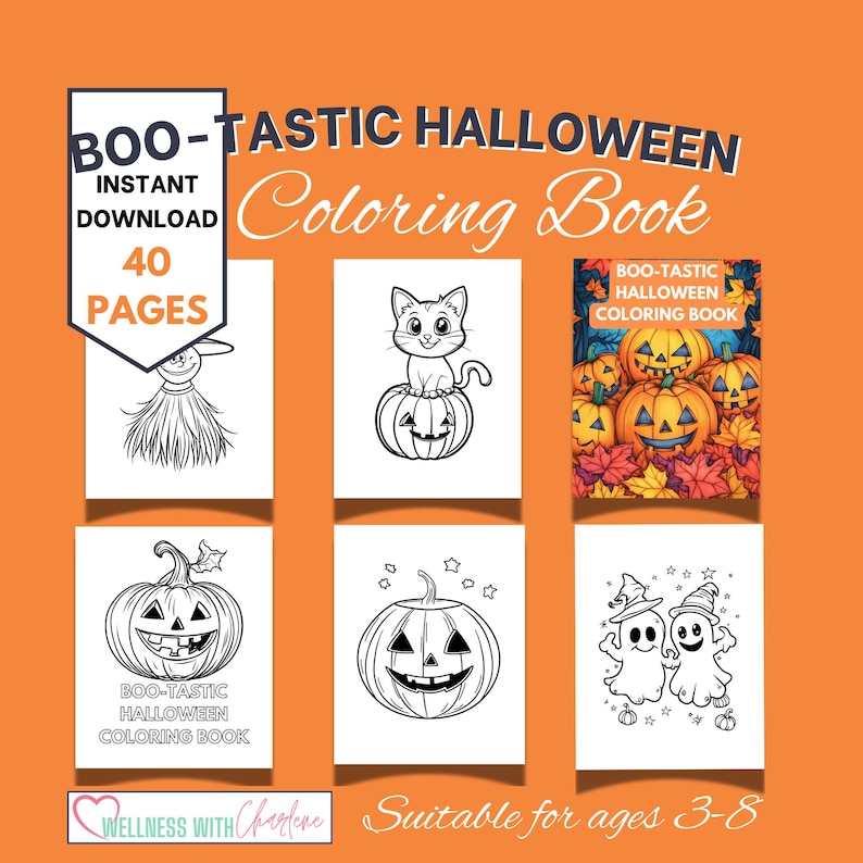 Halloween Coloring Pages for Kids Printable PDF Halloween Coloring Book ...