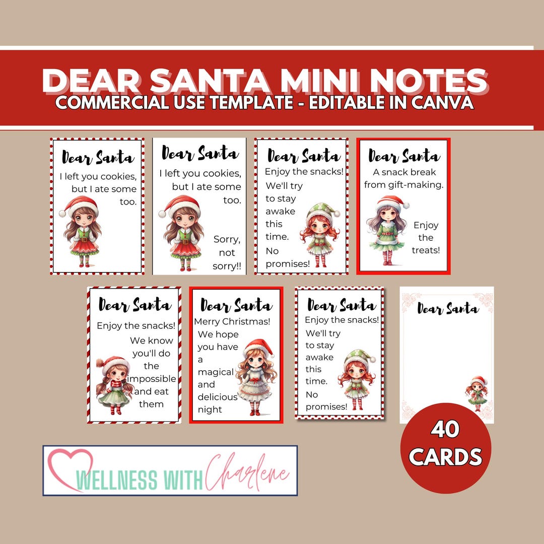Christmas Printable Stationery Dear Santa Letters, Christmas Holiday ...