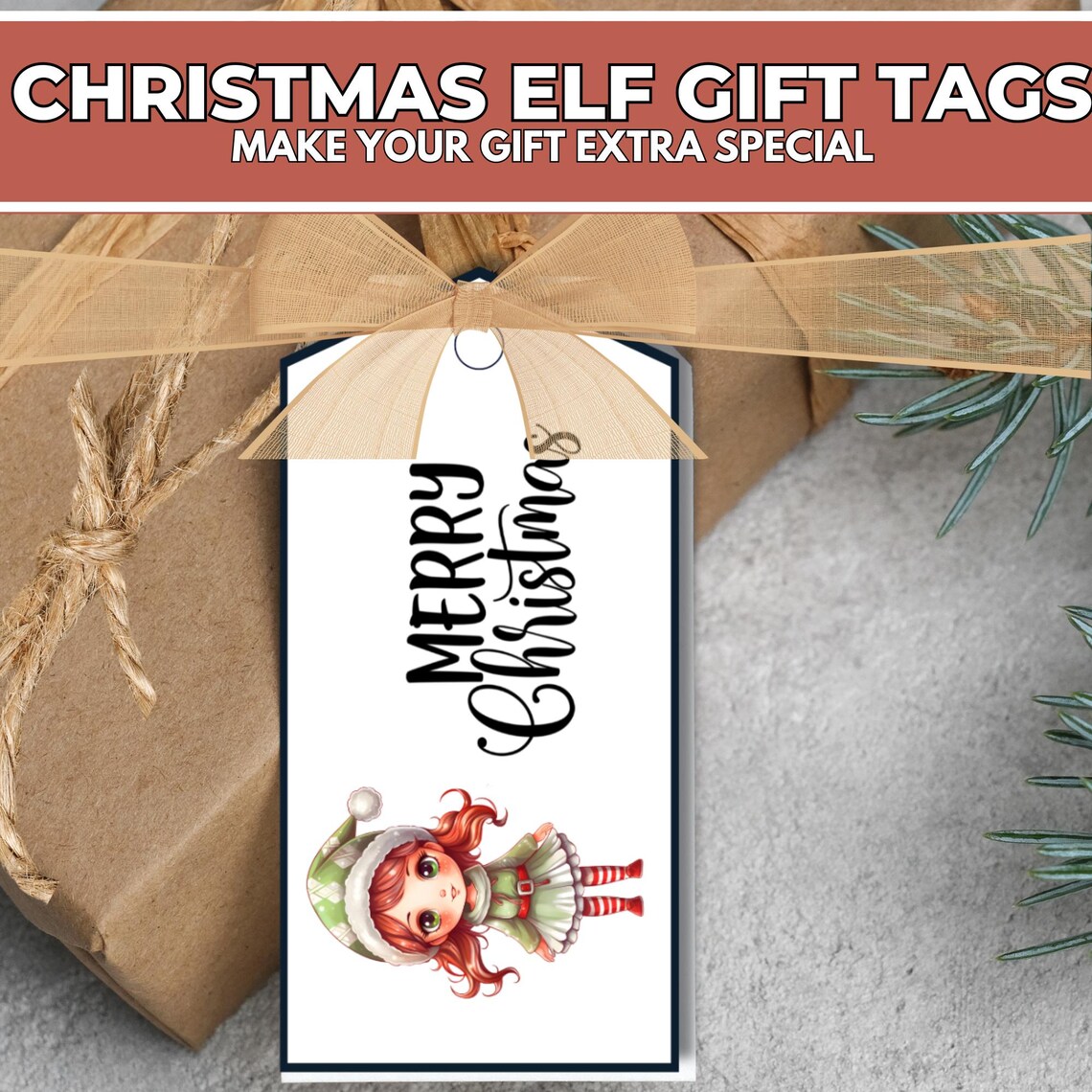 Christmas Printable Gift Tags, Christmas Holiday Gift Labels, Christmas ...