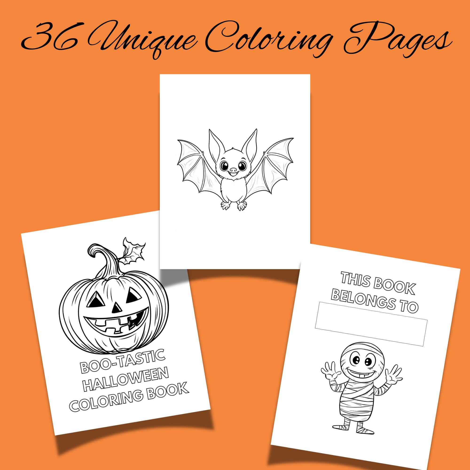 Halloween Coloring Pages for Kids Printable PDF Halloween Coloring Book ...