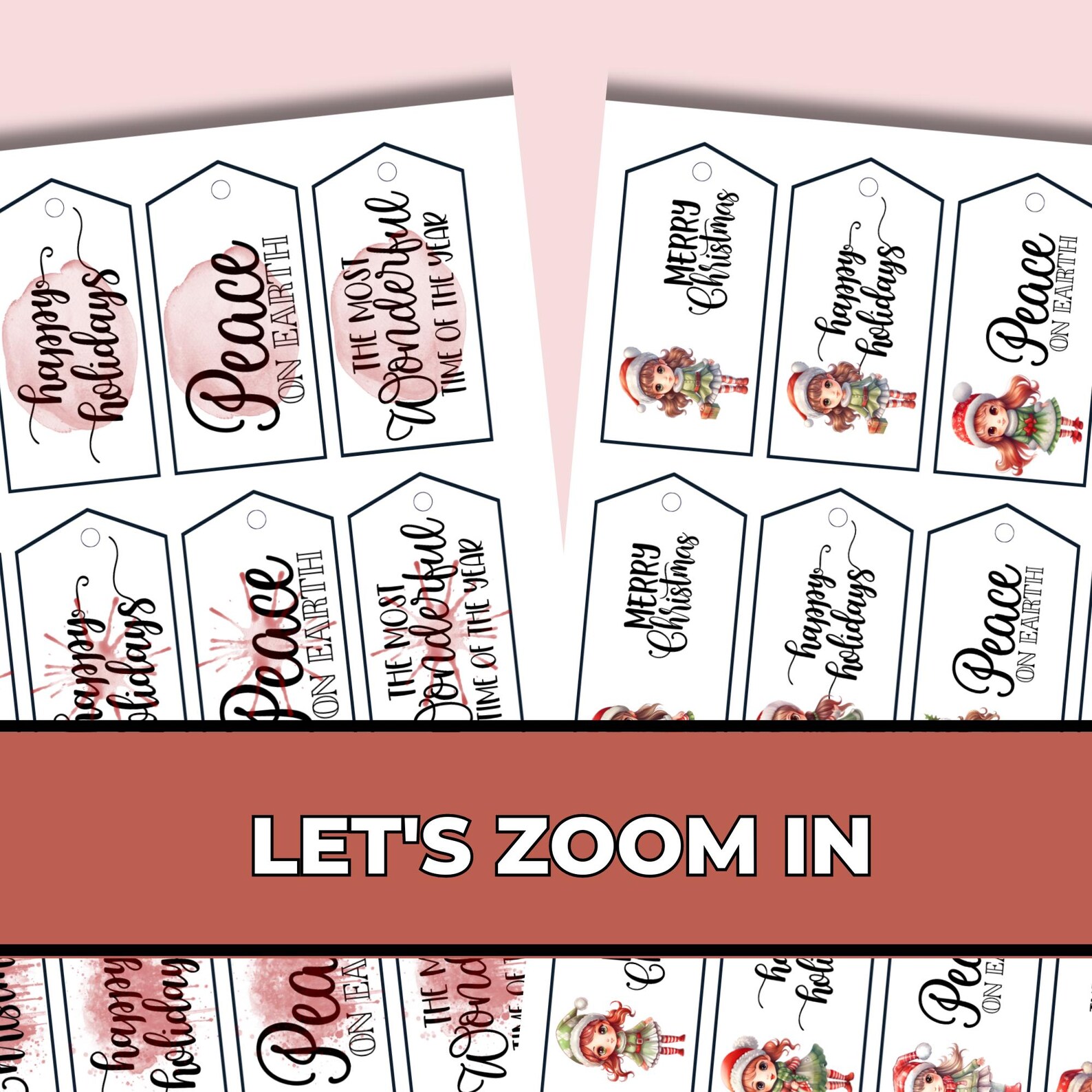 Christmas Printable Gift Tags, Christmas Holiday Gift Labels, Christmas ...