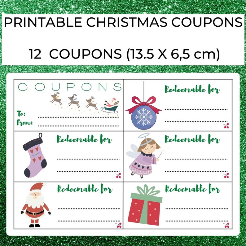 Christmas Coupons Voucher Gift for Christmas Gifts From Children Kids ...