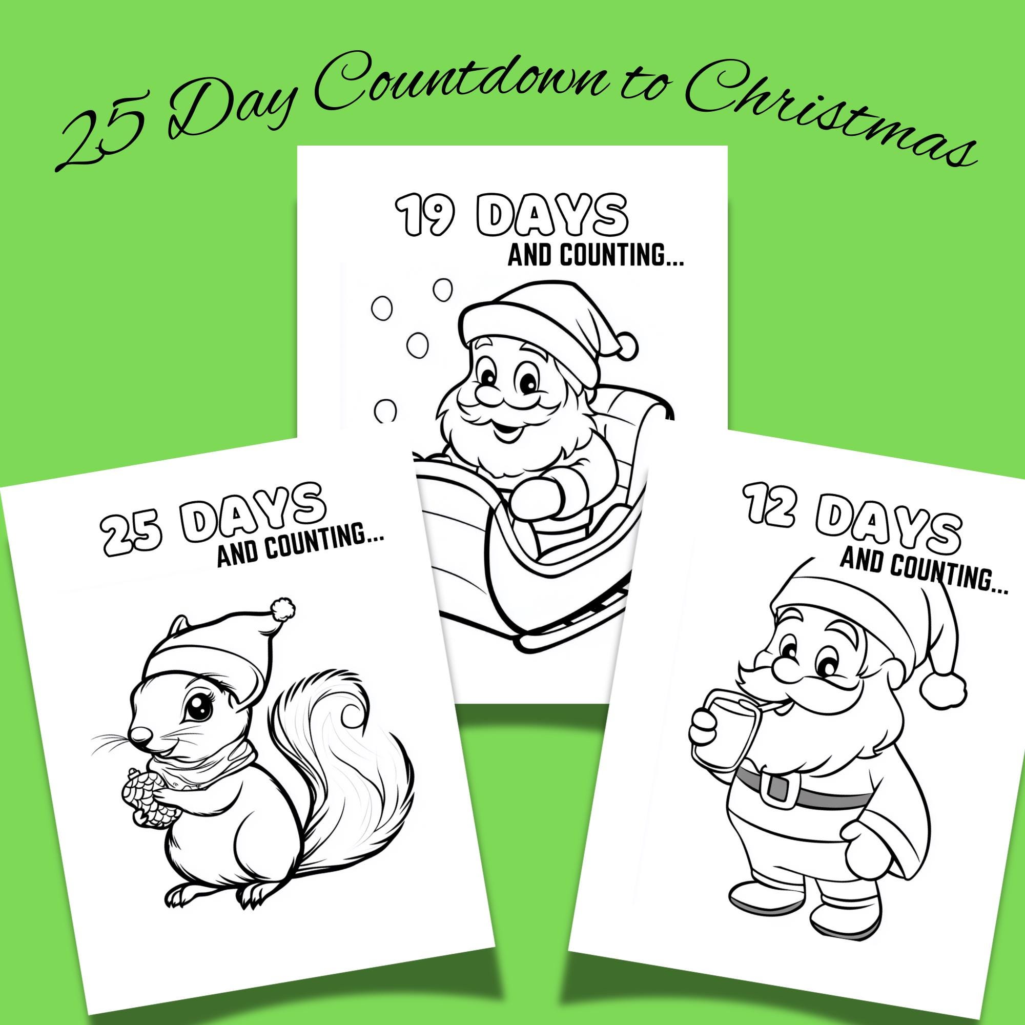 Advent Calendar Gift 2024 Christmas Coloring Pages for Kids Christmas ...