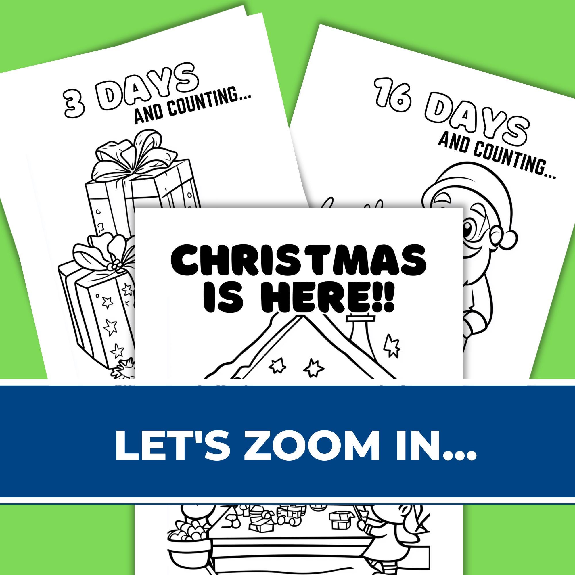 Advent Calendar Gift 2024 Christmas Coloring Pages for Kids Christmas ...