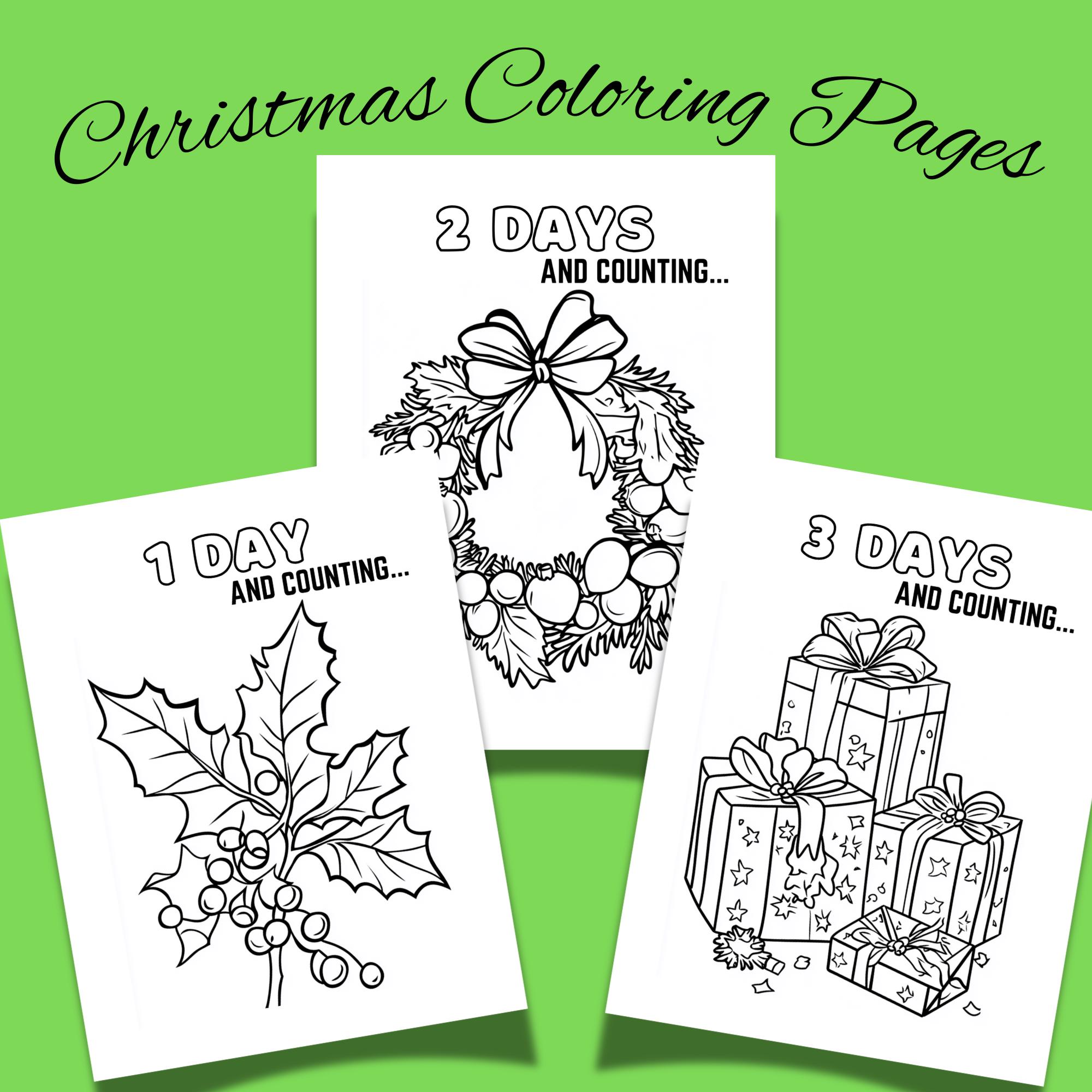 Advent Calendar Gift 2024 Christmas Coloring Pages for Kids Christmas ...