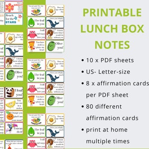 80+ Lunch Box Notes for Kids, Positive Affirmations for Kids, Joke ...