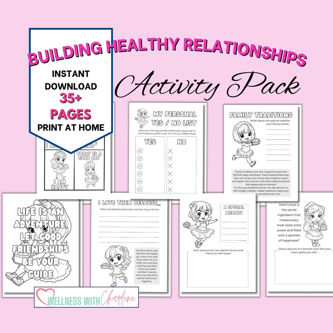 Children's Emotional Wellness Coloring Journal Activity Sheets ...
