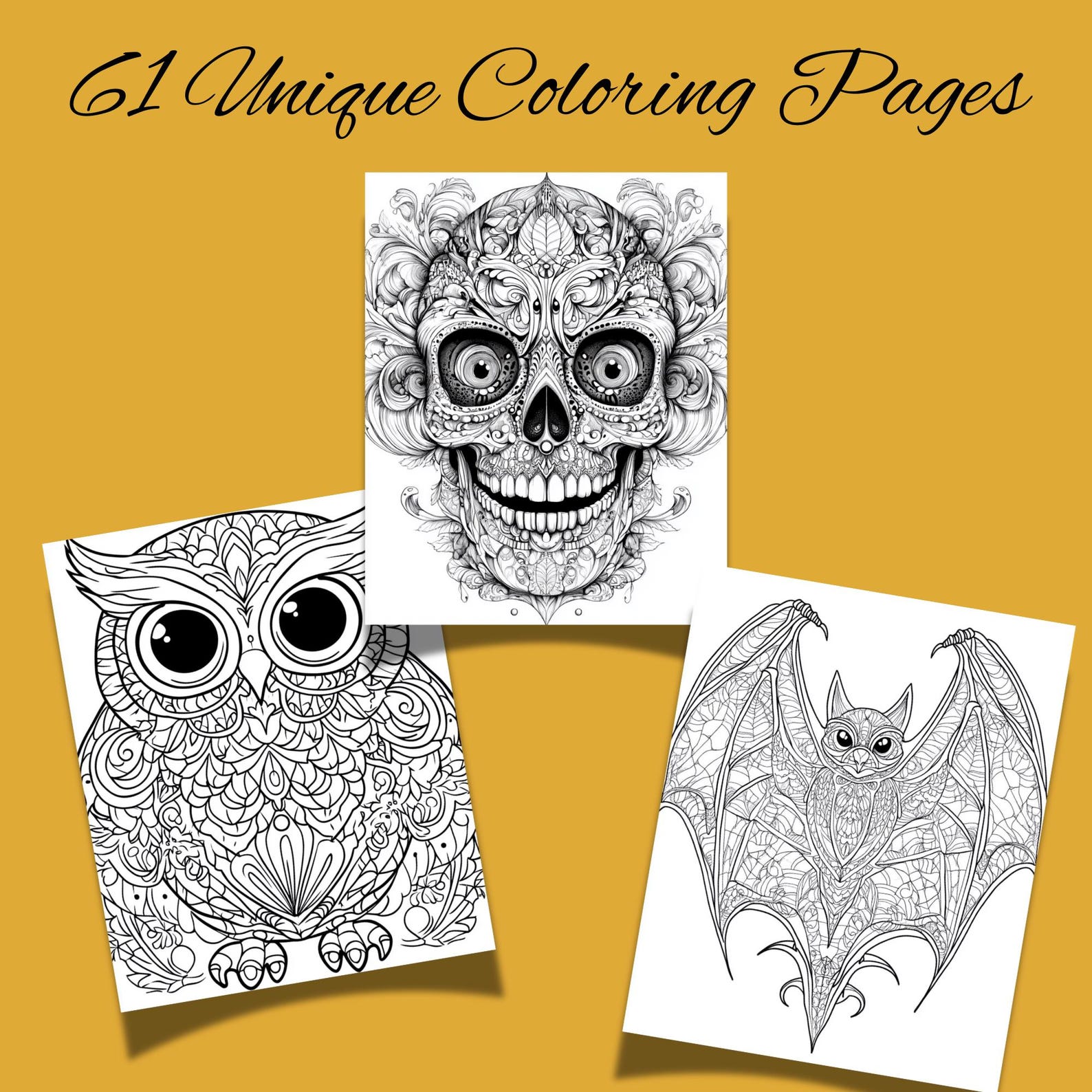 Adult Mandala Coloring Pages Printable PDF Halloween Coloring Book for ...