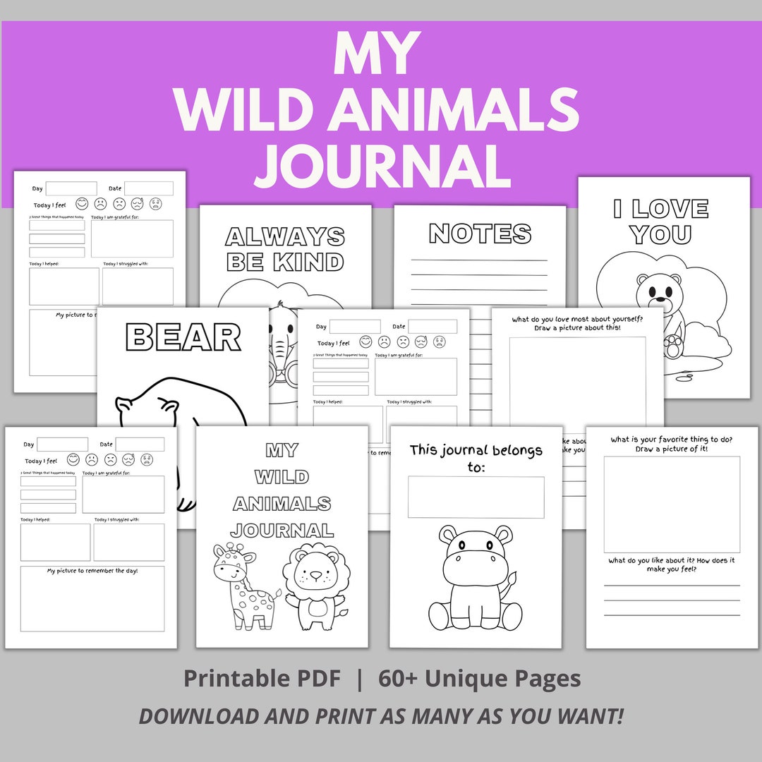 Kids Daily Journal | Printable Kids Journal | Printable Journal Pages ...
