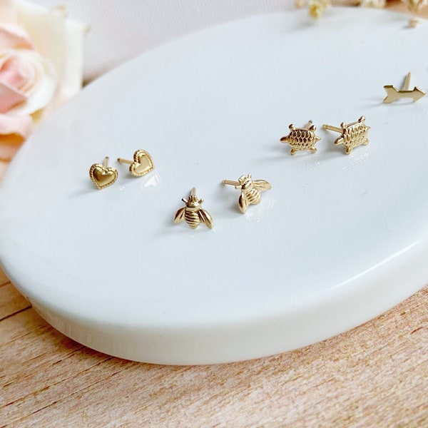 Tiny Gold Studs - Etsy UK